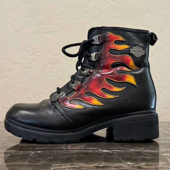 Harley Davidson Flame Boots